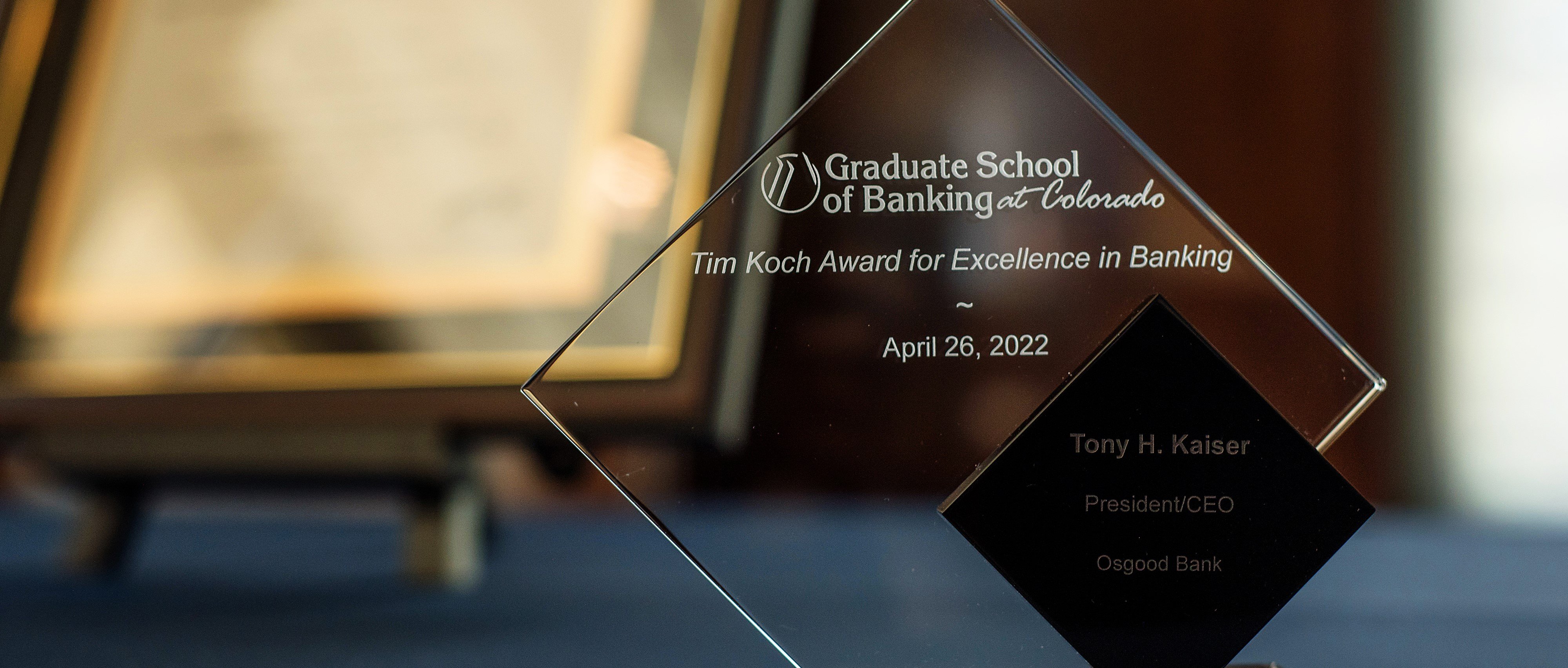 Tony Kaiser Awarded GSBC's Tim Koch Award for Excellence in Banking